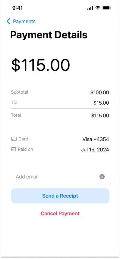 Accepting tips with Tap to Pay