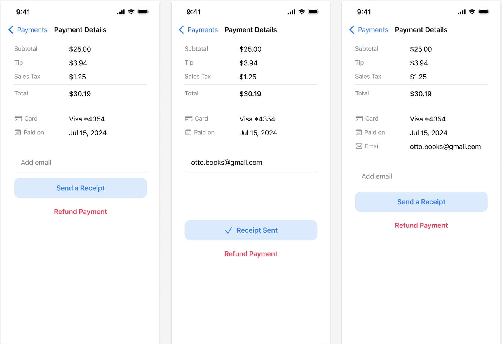 How to send a receipt after a payment is completed using Tap to Pay on ...