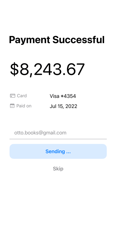 Send a receipt with Tap to Pay iPhone