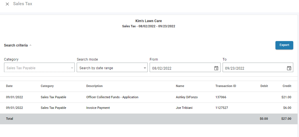 Understanding your Sales Tax report