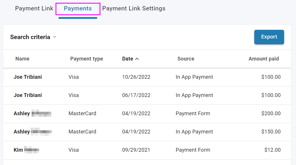 Take a payment directly within online banking using Payment Link