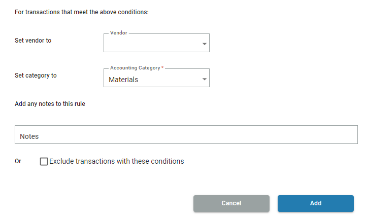 Automatically categorize transactions through Rules