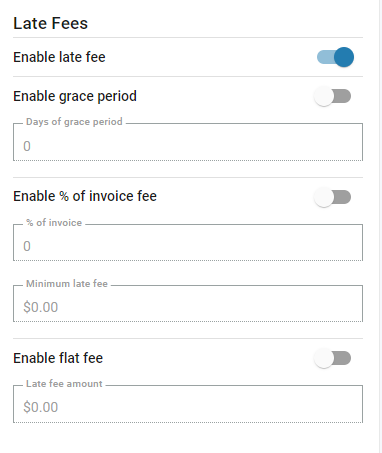 Automate payment reminder emails and late fees