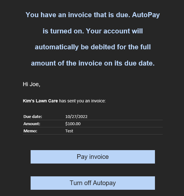 How do I know my customer has AutoPay enabled?
