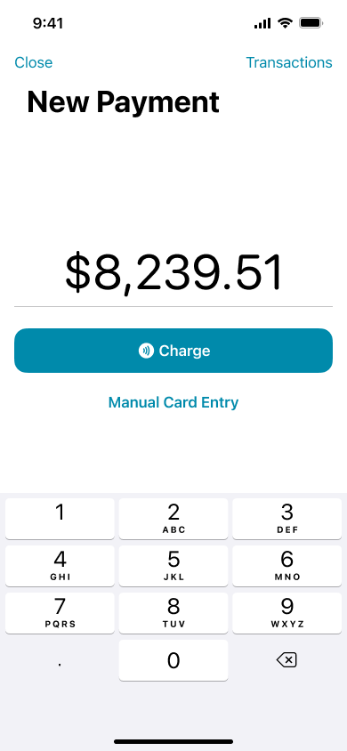 Manual card entry when your client cannot use Tap to Pay on iPhone