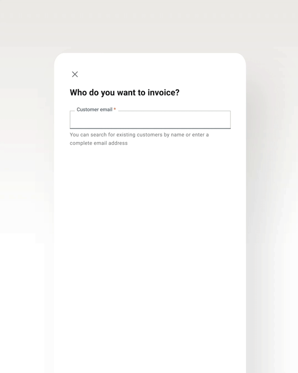 Simplified Invoicing for Mobile users