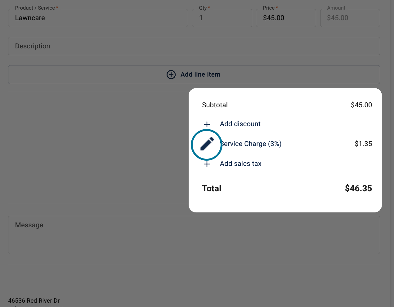 How to Add a Service Charge to an Invoice