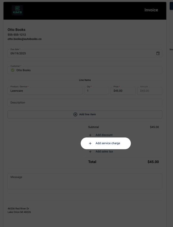 How to Add a Service Charge to an Invoice